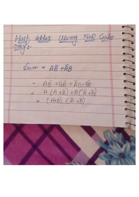 SOLUTION Half Adder Full Adder Using Nor Gate Only Studypool