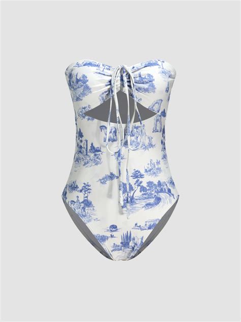 Tummy Control Knit Fabric Santorini Beach Vacation Shaping Toile De