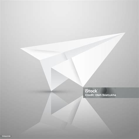 Illustration De Lavion En Papier Origami Sur Fond Blanc Vecteurs Libres