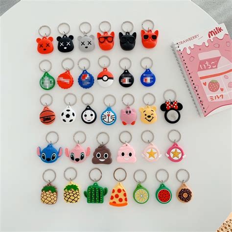 Vỏ Bọc Case Ốp Bảo Vệ Airtag Hoạt Hình Vui Nhộn Chất Liệu Cao Su Dày