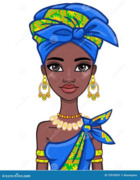 Cartoon African Girl