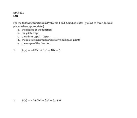 Solved For The Following Functions In Problems And Find Chegg