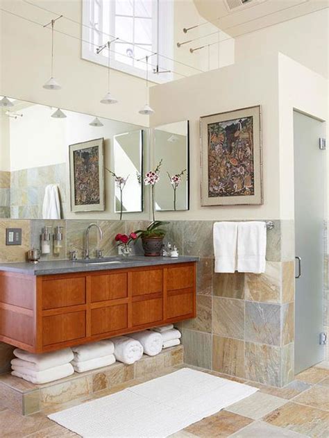 Inspiring Bathroom Floor Tile Ideas Hupehome Stone Floor Bathroom