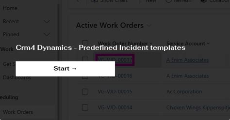 Crm4 Dynamics Predefined Incident Templates