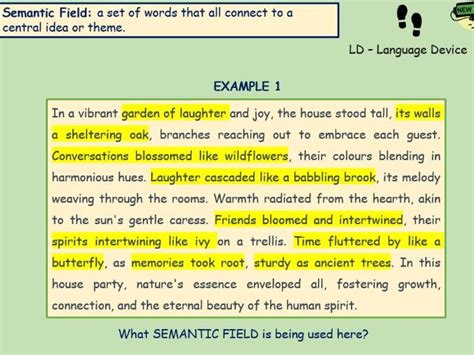 Paper 1 Writing Lesson Using A Semantic Field Teaching Resources