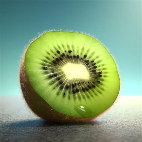 Premium Ai Image Kiwi Slice