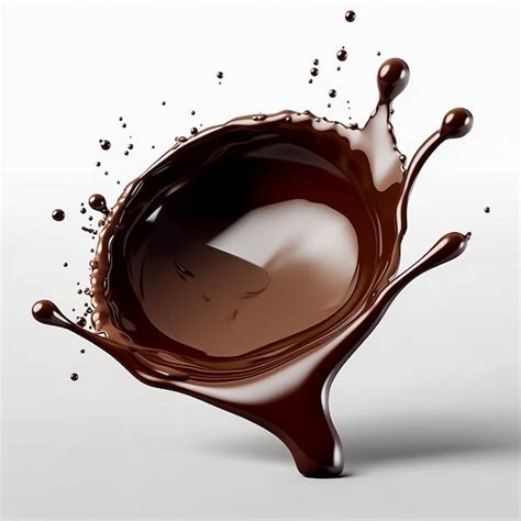 Premium Ai Image Splash Of Chocolate Or Cocoa Ai Generated