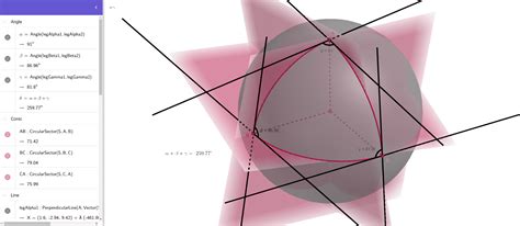 Spherical Triangle Geogebra