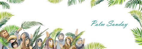 직사각형 수채화 프레임 종려 주일 야자 가지로 기도하는 여성과 남성 기독교 교회 출판물 성경 잡지 디자인 인쇄물 나뭇가지에 대한 스톡 벡터 아트 및 기타 이미지 Istock