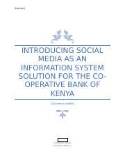 INTRODUCING SOCIAL MEDIA AS AN INFORMATION SYSTEM SOLUTION FOR THE CO