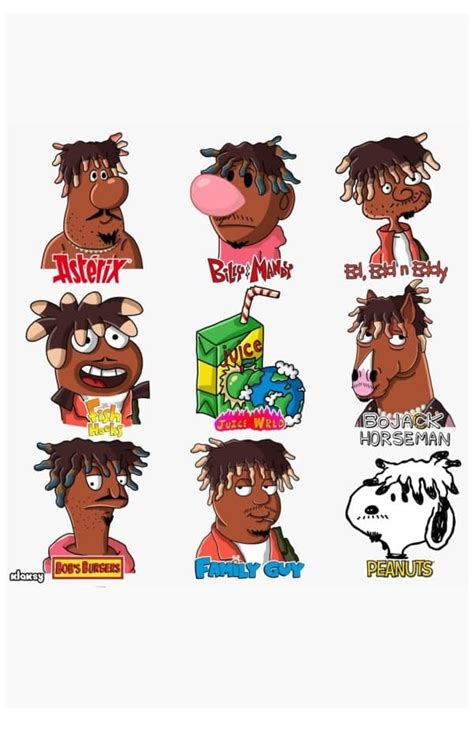 Juice Wrld Cartoon Styles Poster Posters Plug