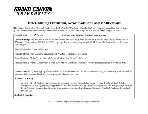 Spd 200 Topic 6 Differentiating Instruction Accommodations And Modifications Studocu