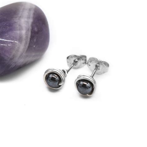 Hematite Earrings Etsy