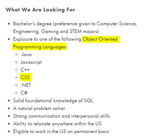 Company looking for people who know Object Oriented languages like CSS : r/ProgrammerHumor
