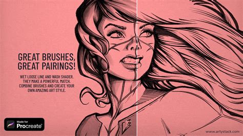 Line Art Brushes For Procreate Etsy