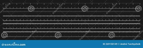 Various Measurement Scales With Divisions Realistic White Scale For