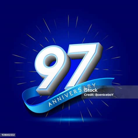크리에이 티브 포스터 소책자 전단지 전단지 잡지 초대 카드 리본 97 주년 기념일 템플릿 웹 게임 디자인 광고에 대한 스톡 벡터 아트 및 기타 이미지 Istock