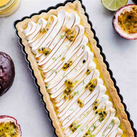 Passion Fruit Curd Tart With Lime Meringue Emily Laurae