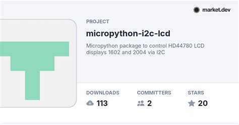 Micropython I C Lcd Ecosystem Directory Market Dev