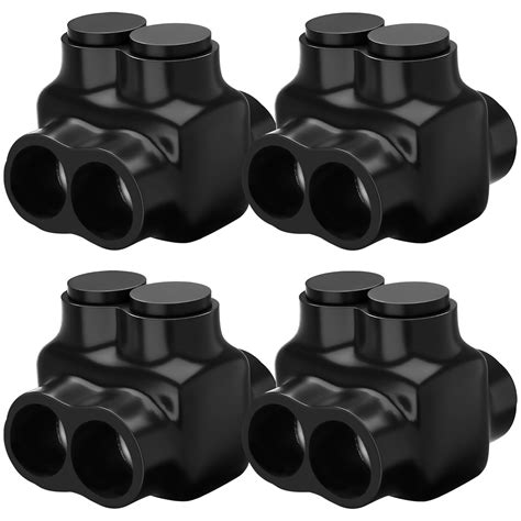 Ohlectric Conector De Empalme Aislado Negro Con Revestimiento De Vinilo