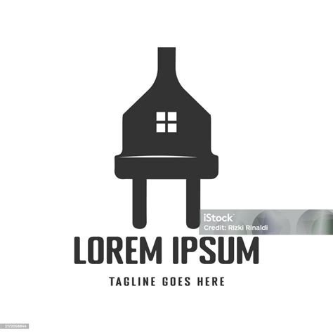 간단한 전기 플러그 하우스 전기 기사 수리 또는 상점 아이콘 일러스트 디자인 그래픽 사용자 인터페이스에 대한 스톡 벡터 아트 및 기타 이미지 그래픽 사용자 인터페이스