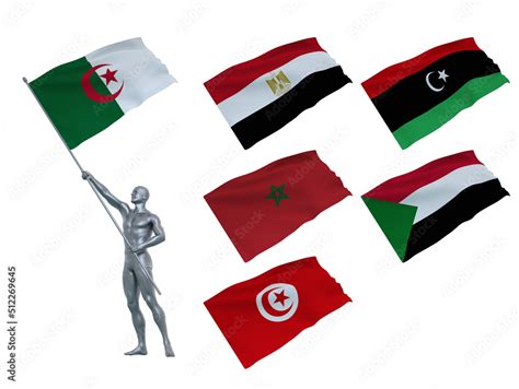 D Render Silver Male Dummy Model Is Holding And Waving The Flag Of