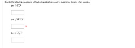 Solved Rewrite The Following Expressions Without Using Chegg