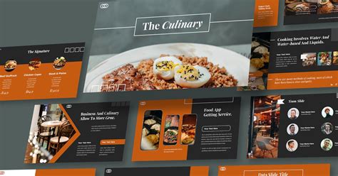 Keynote ресторанного бизнеса «Кулинария и еда Шаблоны презентаций Включая ресторан и