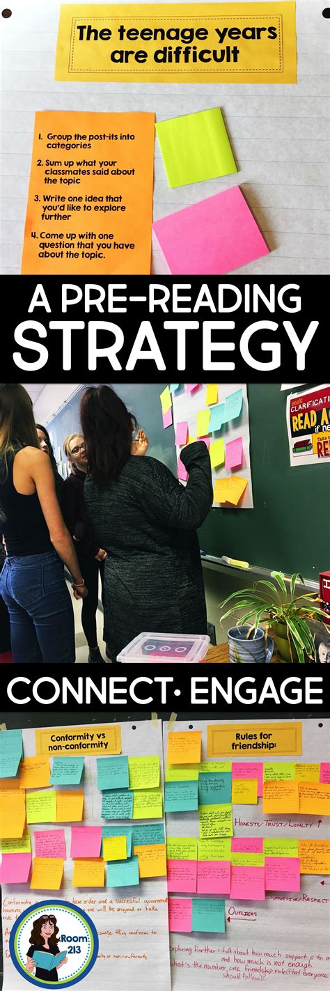 An Advertisement For A Reading Strategy With Post It Notes On The