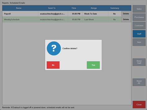 Schedule And Email Reports Exatouch Knowledge Base