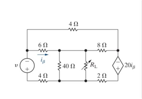 Solved The Variable Resistor Rl In The Circuit In Figure 1