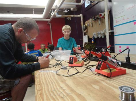 Soldering And Post It Speakers At Make A Tion Makerspace Urbana