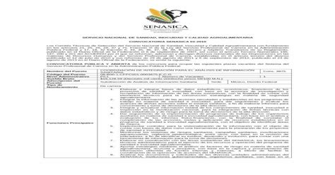 Servicio Nacional De Sanidad Inocuidad Y · Agroalimentaria Acuícola