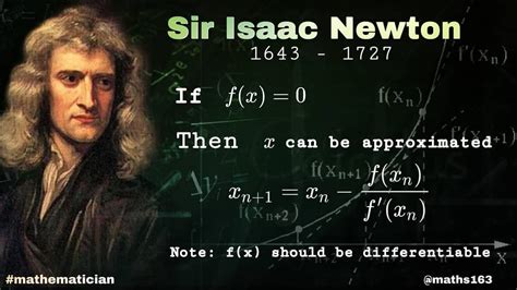 Mathematician Sir Isaac Newton [frs] Was An English