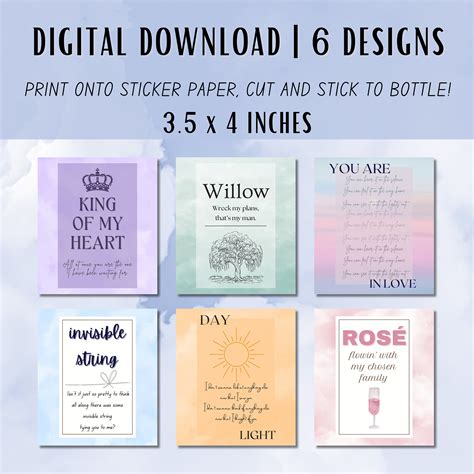 Taylor Swift Wine Bottle Labels Eras Party Décor Eras Party Taylor