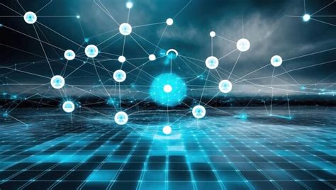Abstract Image Of Global Business Network With Interconnected Nodes And