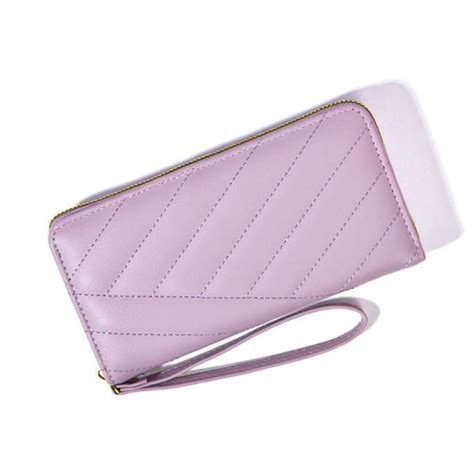 Dame Lang Tegnebog Lynlås Dame Taske Lilla Purple Purple Fyndiq