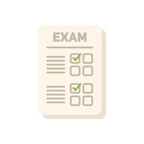 Premium Vector Exam Form Icon Flat Vector Paper Check Sheet Mark Isolated