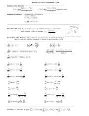 AP Cal AB Formula Sheet Pdf 2020 AP CALCULUS AB FORMULA LIST Definition Of The Derivative F X
