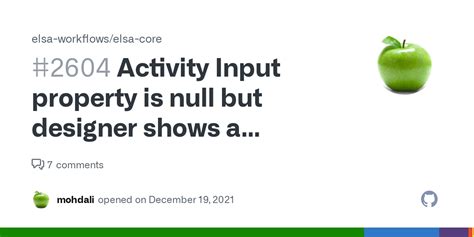 Activity Input Property Is Null But Designer Shows A Selected Value