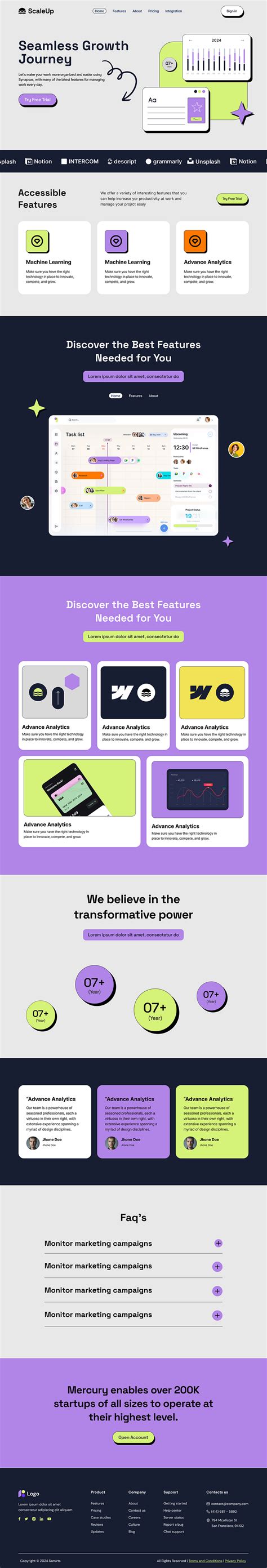 Saas Web Design By Md Shahin Alam 🔥 On Dribbble
