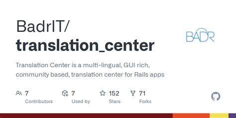 Github Badrittranslationcenter Translation Center Is A Multi Lingual Gui Rich Community