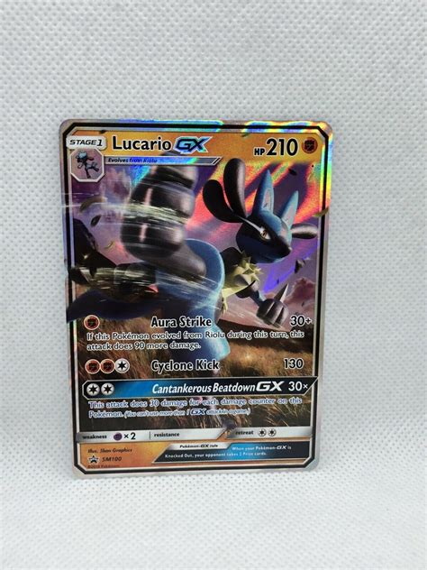 Mavin Lucario Gx Ultra Rare Black Star Promo Sm100 Pokemon Tcg Card
