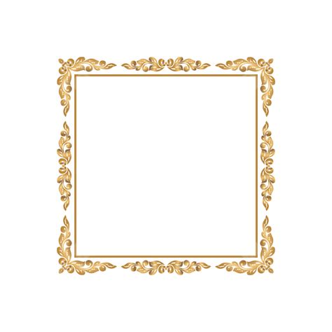 Golden Frame Border With Luxury Ornament Design Golden Frame Golden