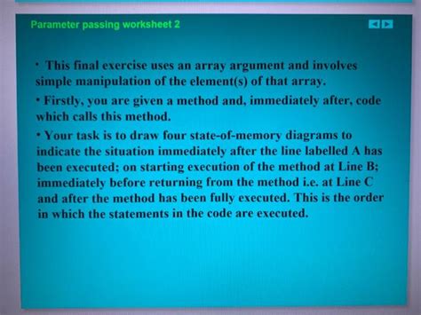Solved Parameter Passing Worksheet 2 This Final Exercise