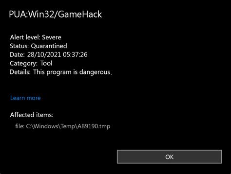 PUA Win GameHack Virus Removal