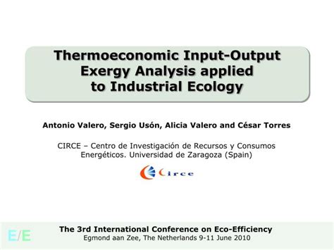 PPT Thermoeconomic Input Output Exergy Analysis Applied To Industrial