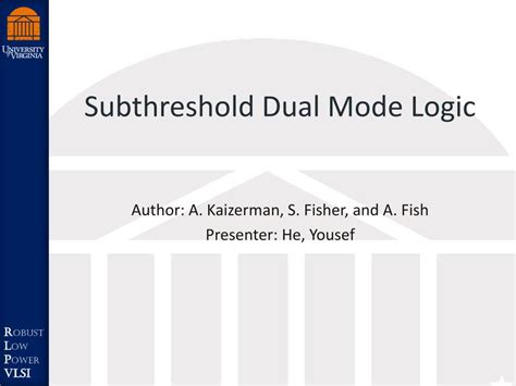 Ppt Subthreshold Dual Mode Logic Powerpoint Presentation Free