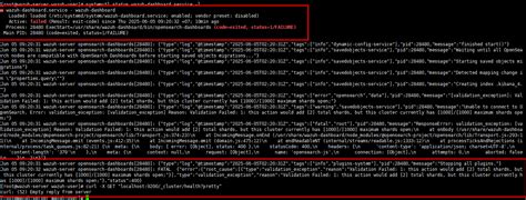 Wazuh Dashboards Failed To Start Due To Shard Limit Reached 10001000