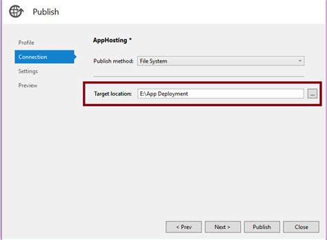 Publishing ASP NET MVC Application Using File System